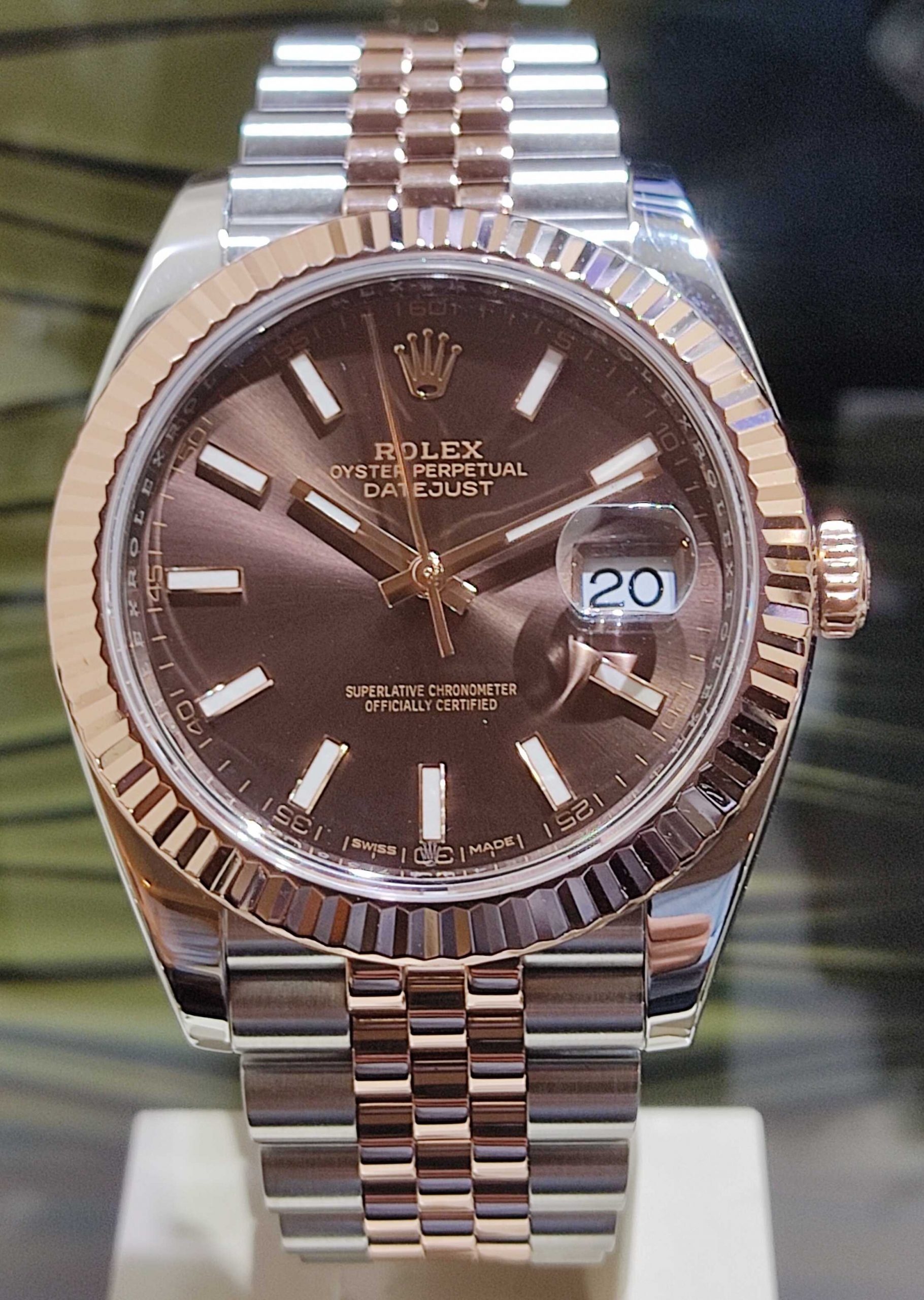 Rolex Datejust 41mm Rose Gold Chocolate Dial - Gothelf A. Watches - Tel ...