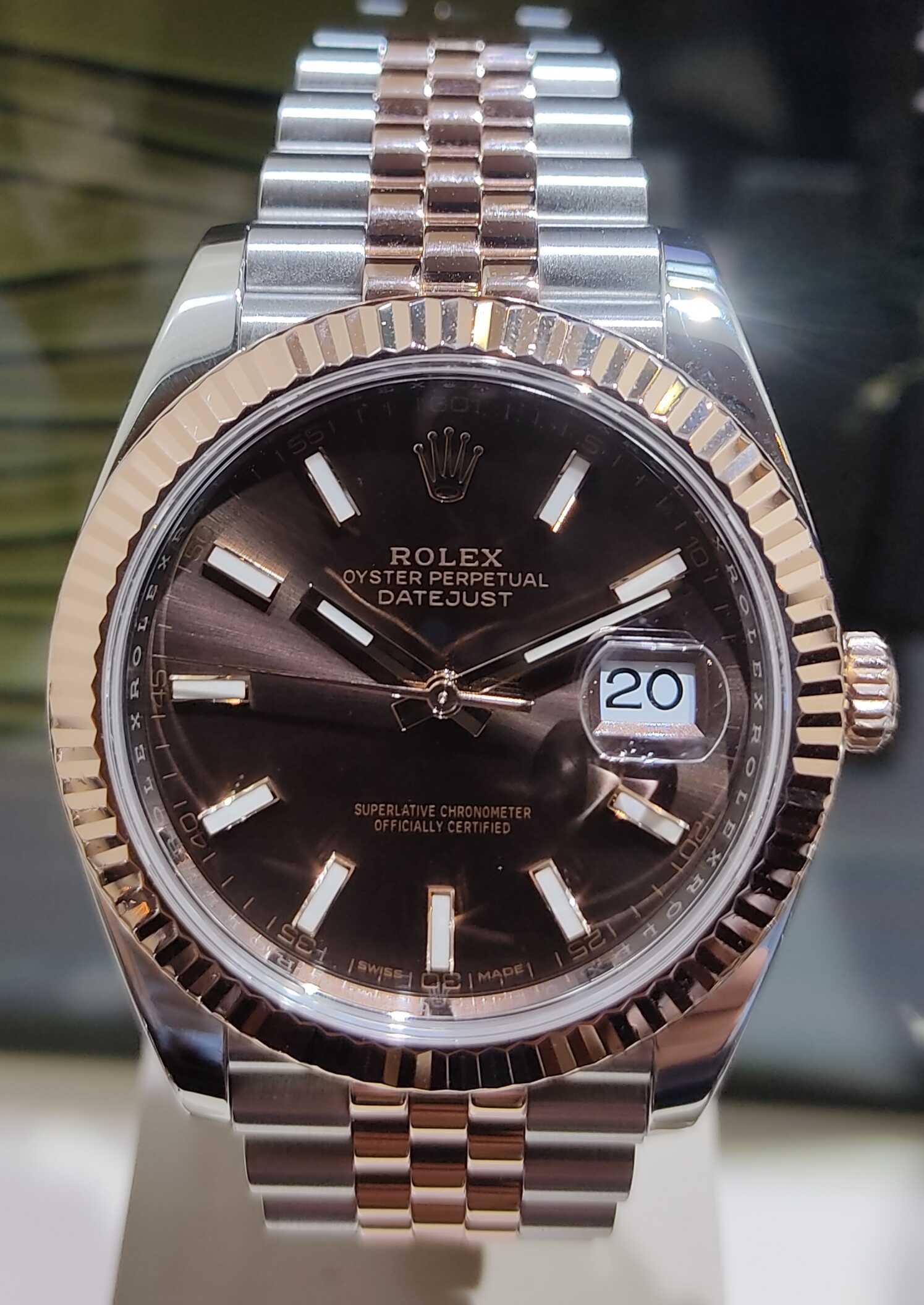 Rolex Datejust 41mm Rose Gold Chocolate Dial - Gothelf A. Watches - Tel ...