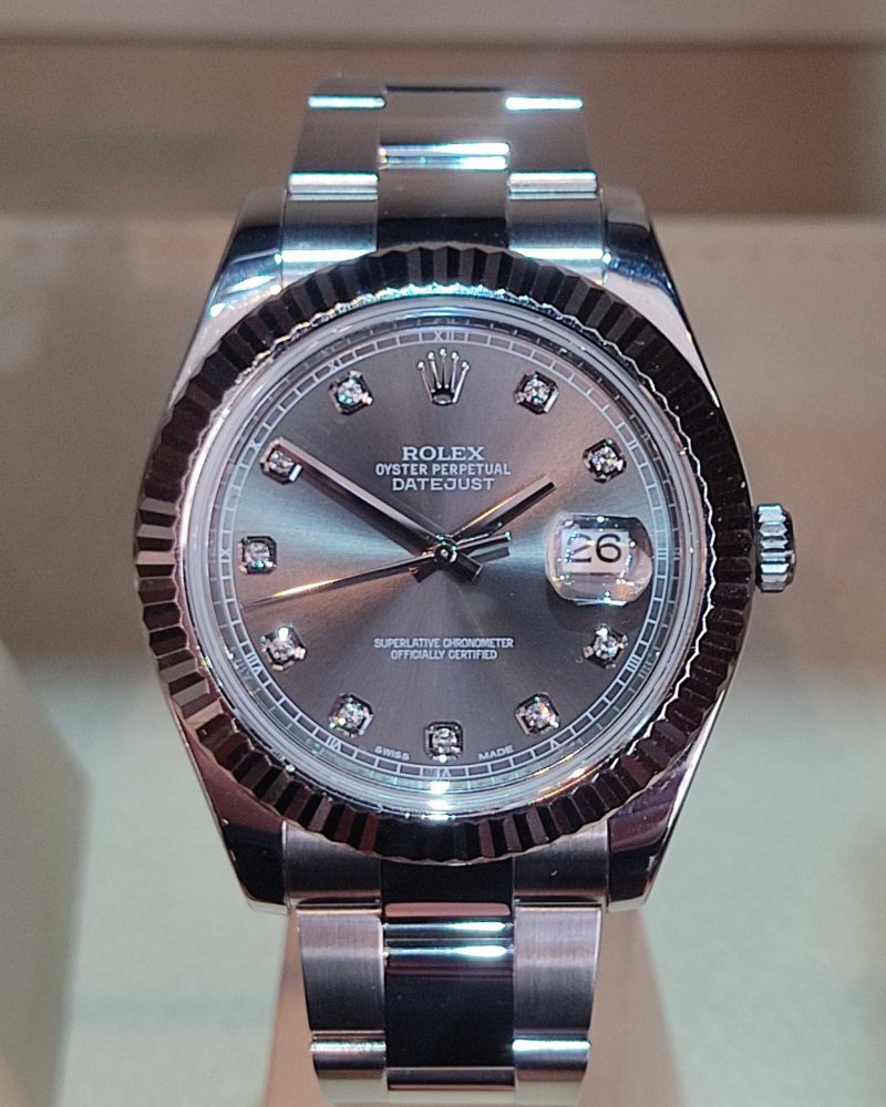 Rolex Datejust II Rhodium Diamonds Dial 41mm - Gothelf A. Watches - Tel ...