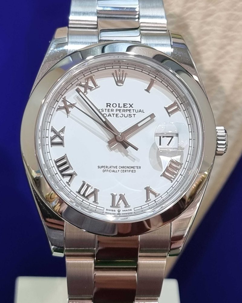 Rolex Datejust 41mm Steel White Roman Dial Jubilee Bracelet - Gothelf A ...