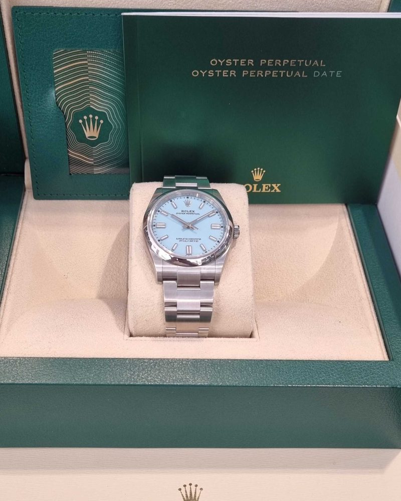 Rolex Oyster Perpetual Turquoise Tiffany Blue Dial 36mm - Gothelf A ...