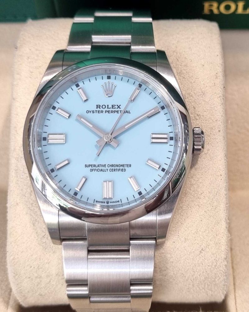Rolex Oyster Perpetual Turquoise Tiffany Blue Dial 36mm - Gothelf A ...