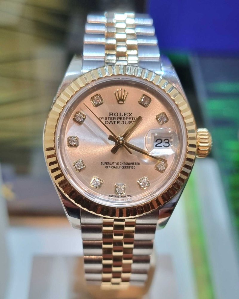 Rolex Lady datejust 28mm Steel & 18k Yellow Gold Diamonds Dial ...