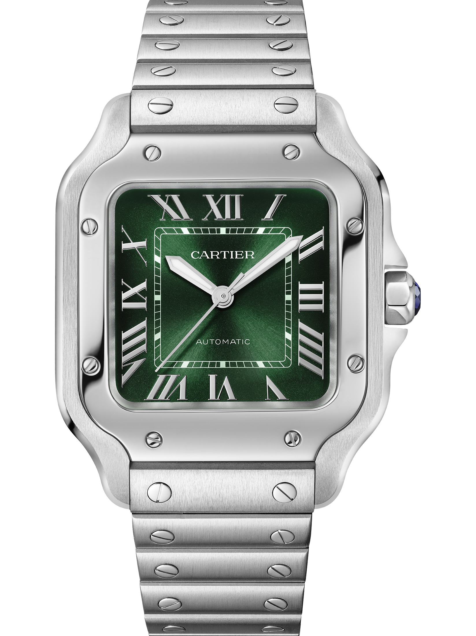 NEW 2023 Cartier Santos Medium Size Green Automatic - Gothelf A ...