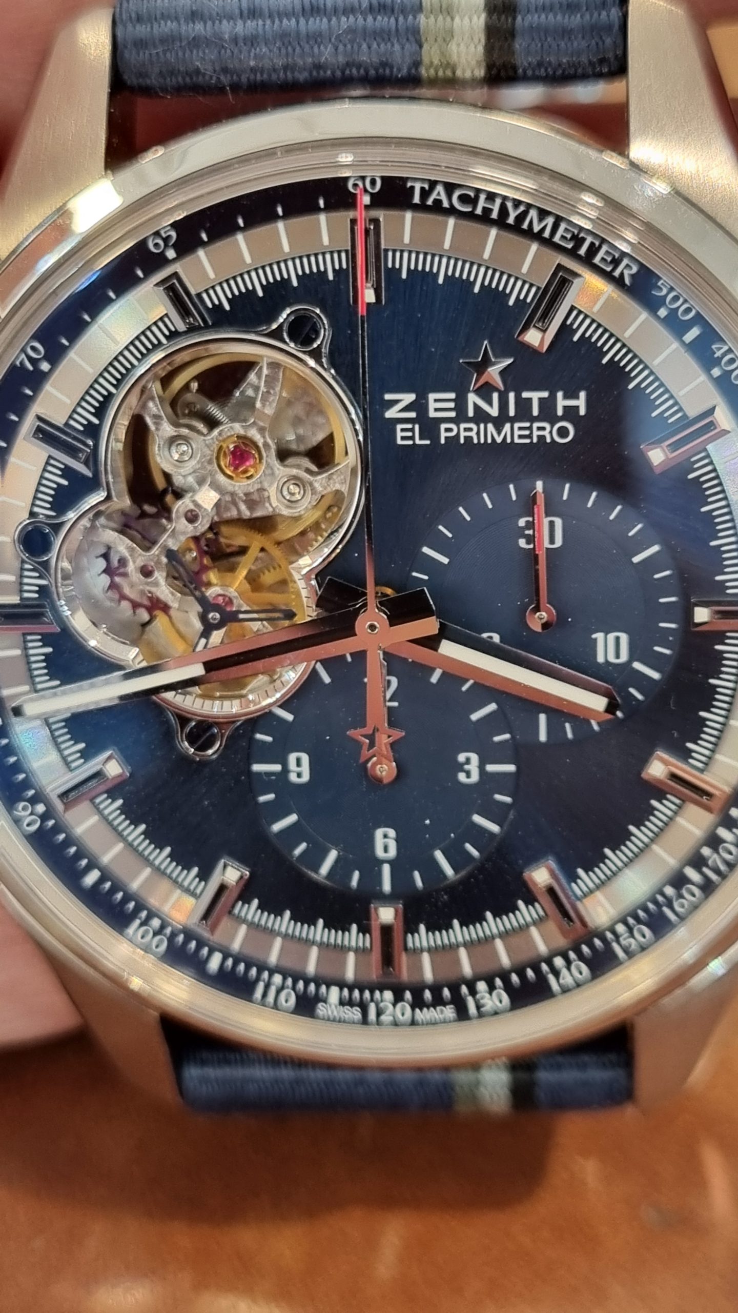 Zenith El Primero Chronomaster Open - Blue Dial Automatic Chronograph ...