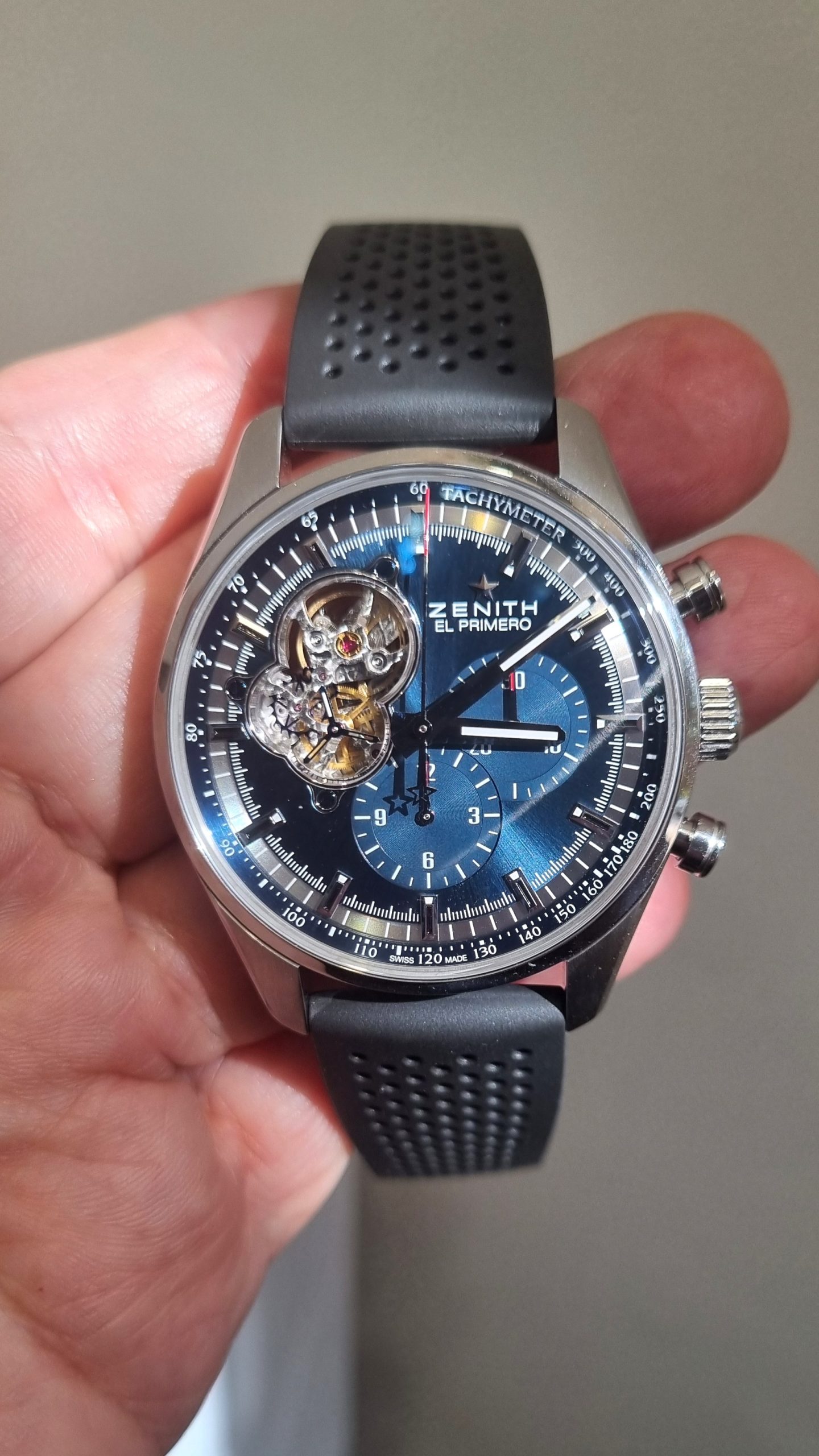 Zenith El Primero Chronomaster Open - Blue Dial Automatic Chronograph ...